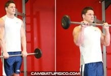 Curl con barra sentado