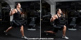 Zancadas con mancuerna (Splits)