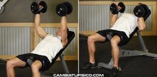 Press con mancuernas en banco inclinado ⇨ Ejecución y Consejos!